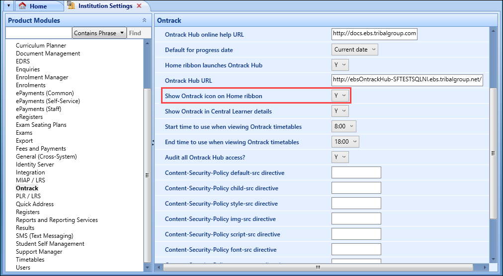 ontrack Changes for 4.35